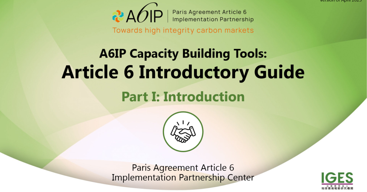 Article 6 Introductory Guide | Article 6 Implementation Partnership
